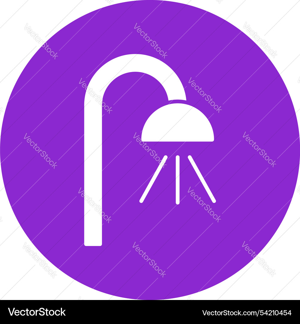 Shower glyph circle icon Royalty Free Vector Image