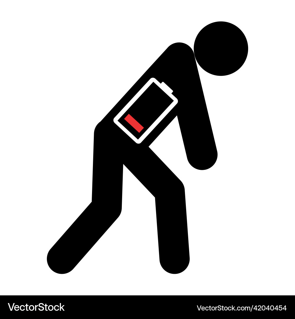 Tired Man Sleep Icon Royalty Free Vector Image