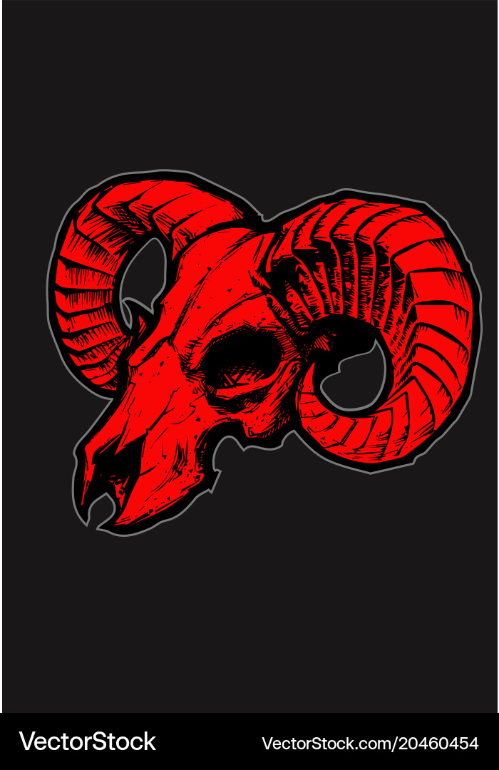 Widder skull Royalty Free Vector Image - VectorStock