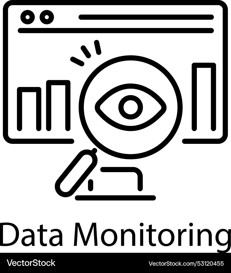 Data monitoring Royalty Free Vector Image - VectorStock