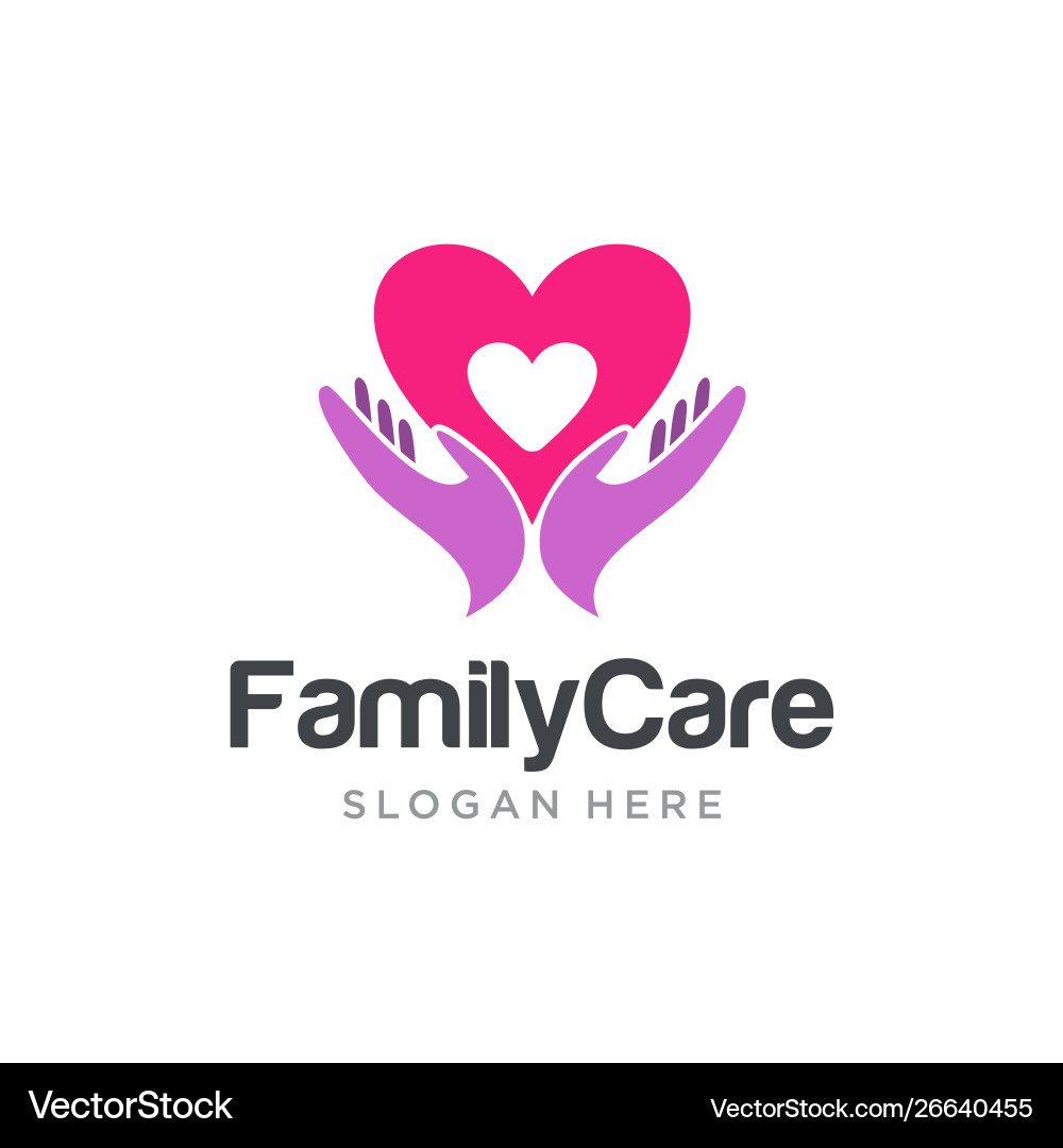 Family care logo design template Royalty Free Vector Image