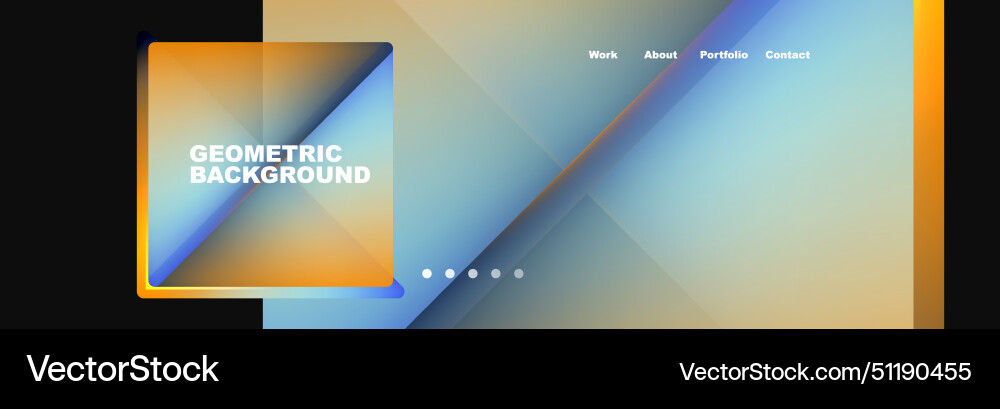 Geometric background with an electric blue square Vector Image