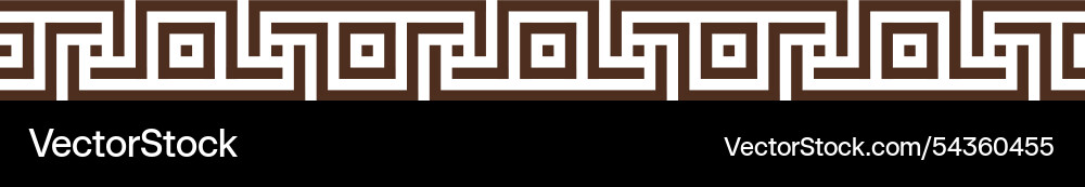 Greek key seamless border pattern Royalty Free Vector Image