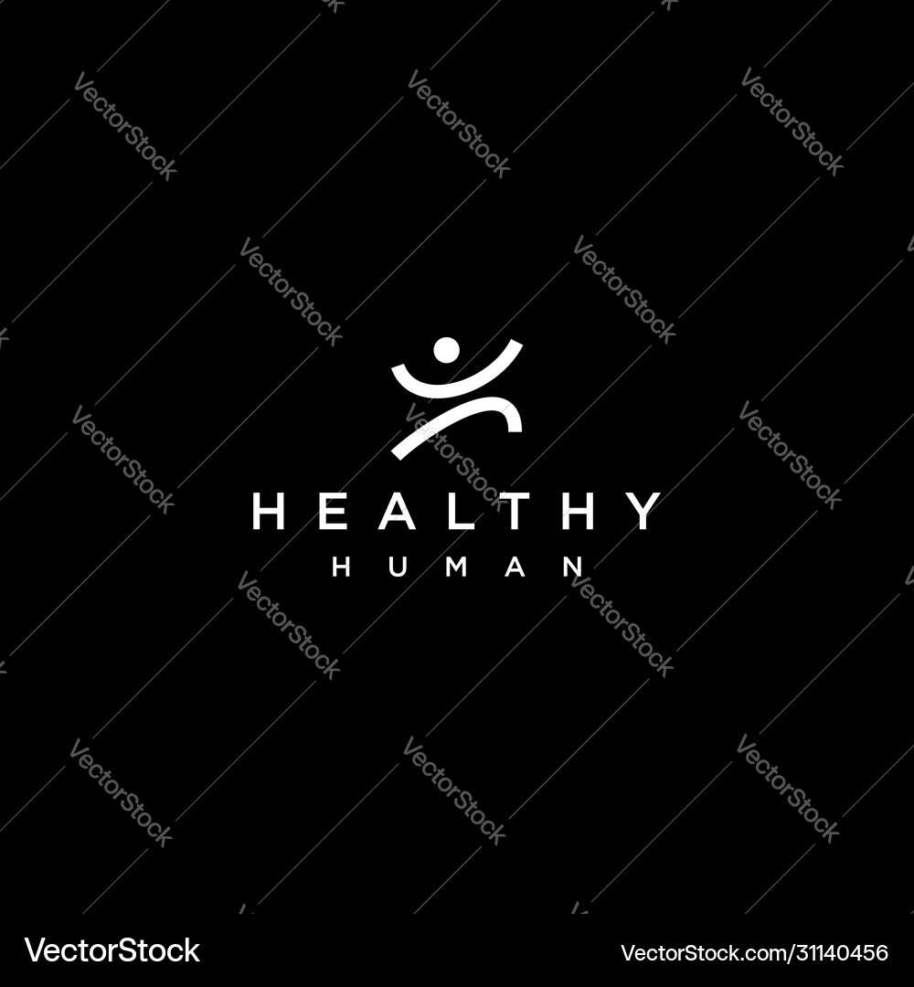 Active human logo Royalty Free Vector Image - VectorStock