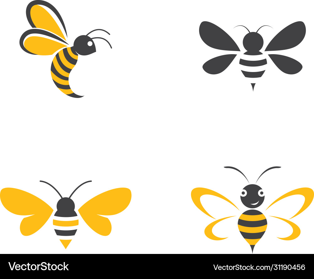 Bee logo Royalty Free Vector Image - VectorStock