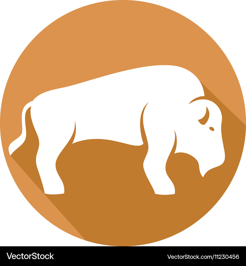Bison icon Royalty Free Vector Image - VectorStock