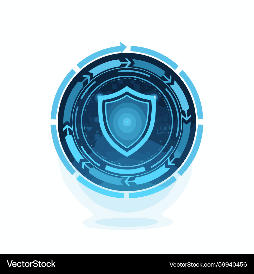 Cybersecurity Shield Abstract – Royalty-Free Vector | VectorStock