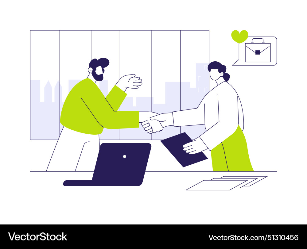 Getting a job abstract concept Royalty Free Vector Image