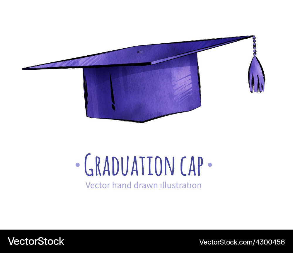 Graduation cap Royalty Free Vector Image - VectorStock