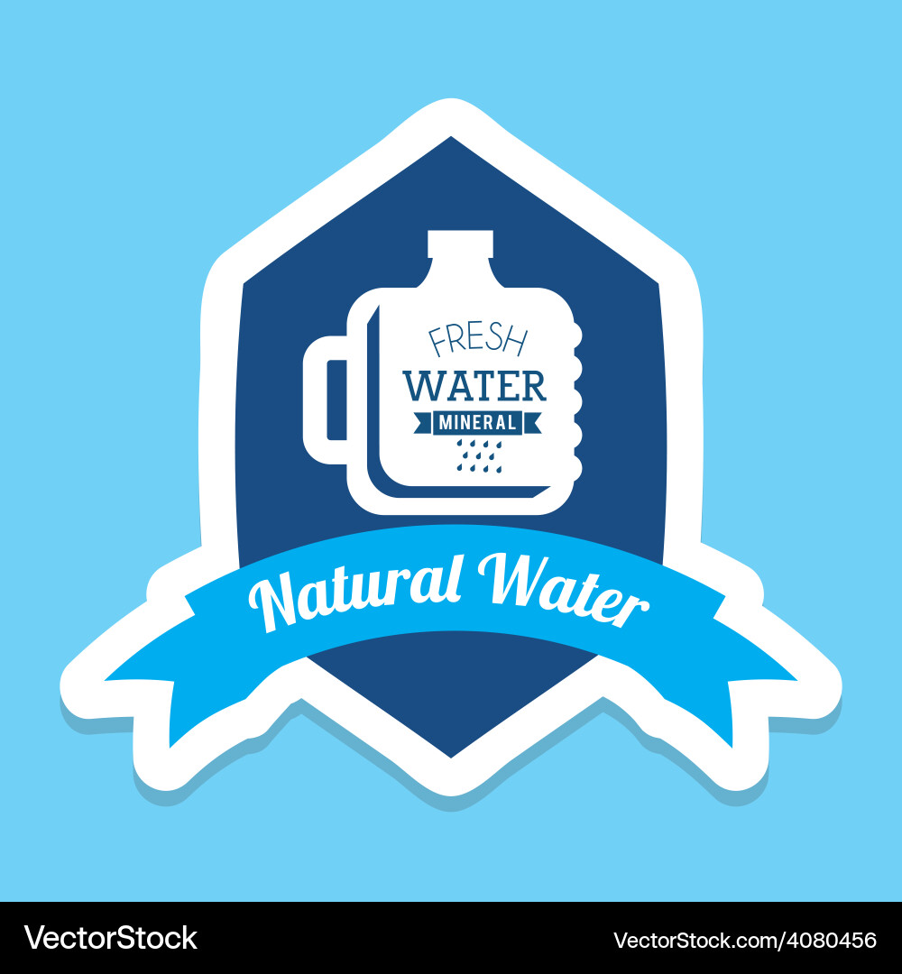Natural water Royalty Free Vector Image - VectorStock