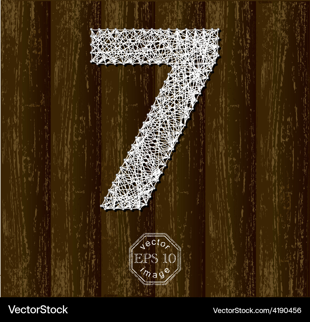 Number seven Royalty Free Vector Image - VectorStock