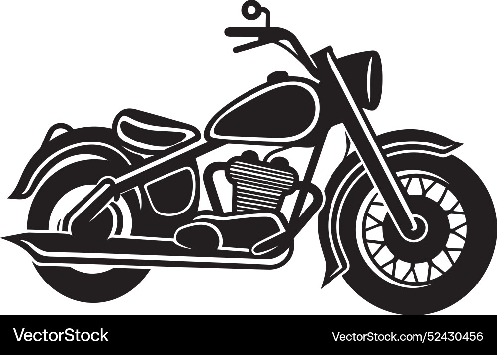 Outlined Harley Roadster Royalty Free Vector Image