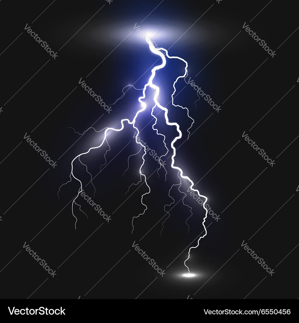 Realistic lightning sign Royalty Free Vector Image