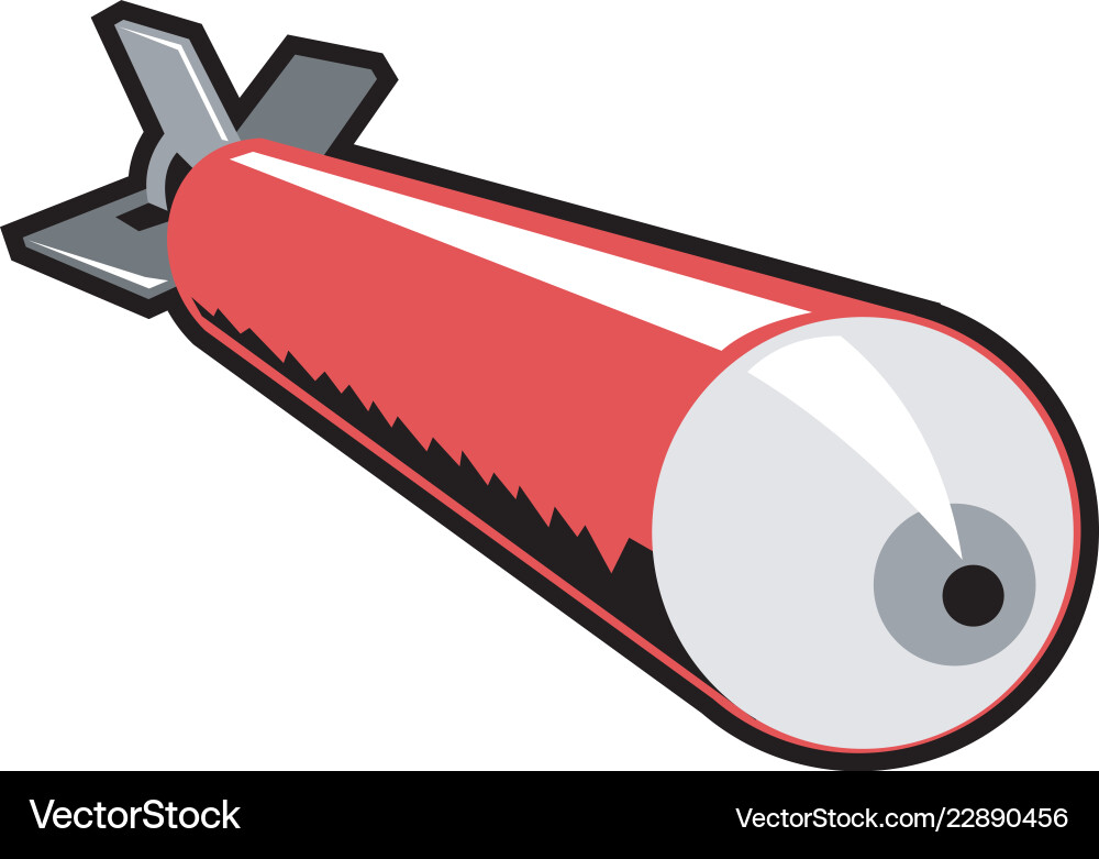 Red torpedo retro Royalty Free Vector Image - VectorStock