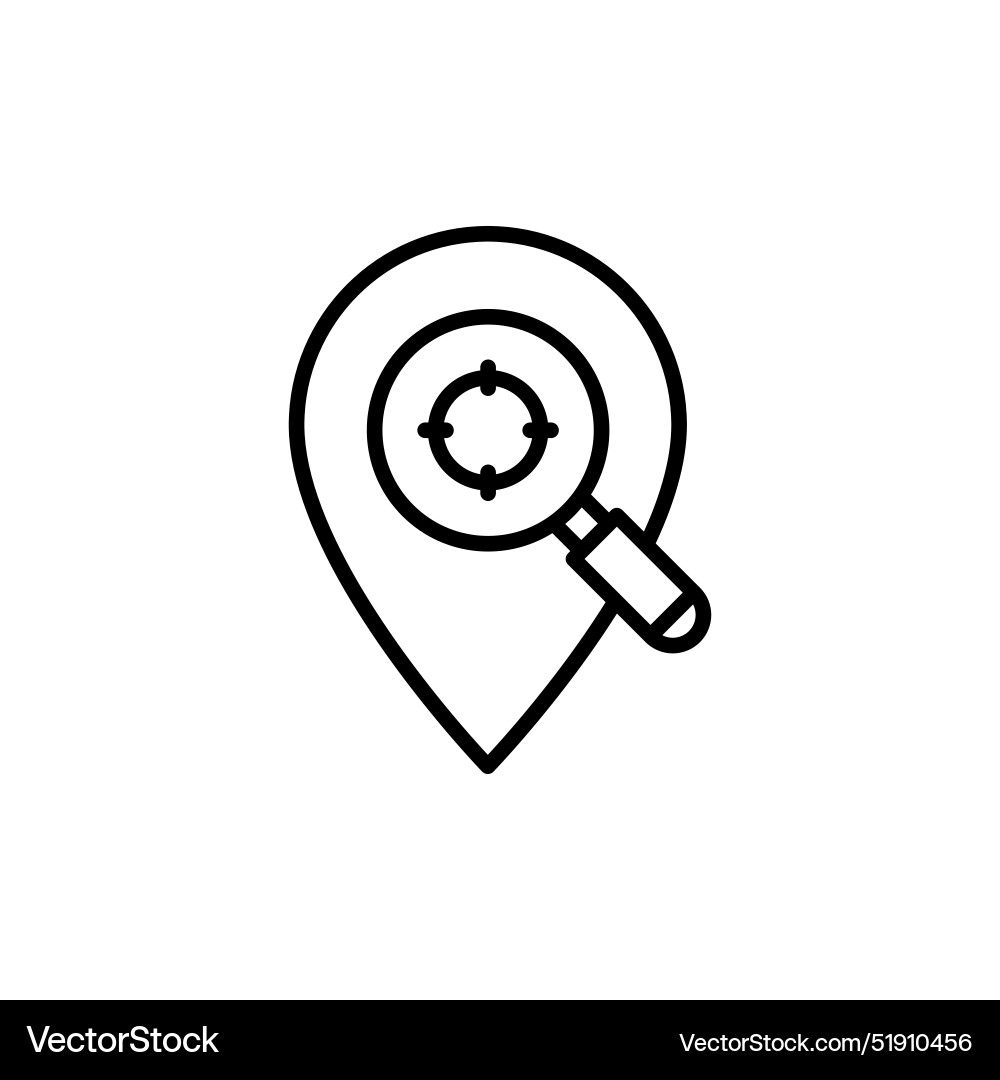Search location icon for gps navigation Royalty Free Vector