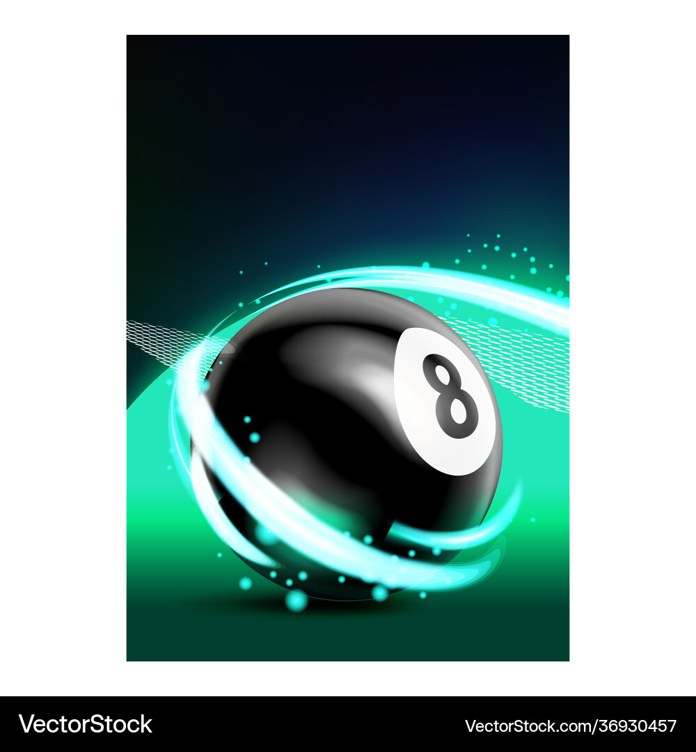 Billiard leisure active sport game banner Vector Image