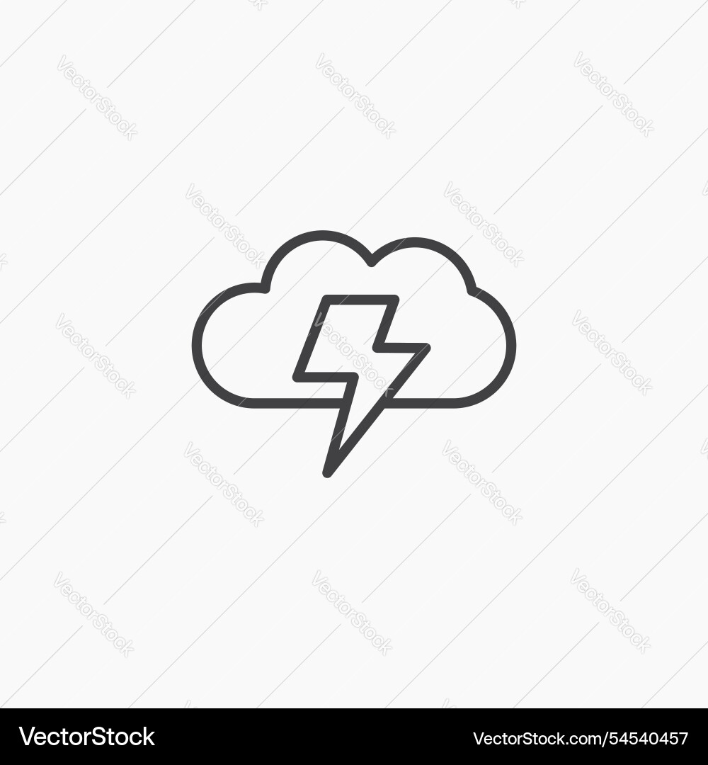 Cloud lightning icon Royalty Free Vector Image