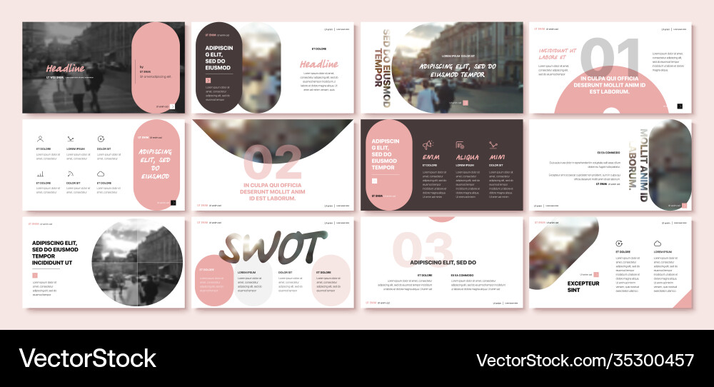 Geometric graphic design project proposal Vector Image