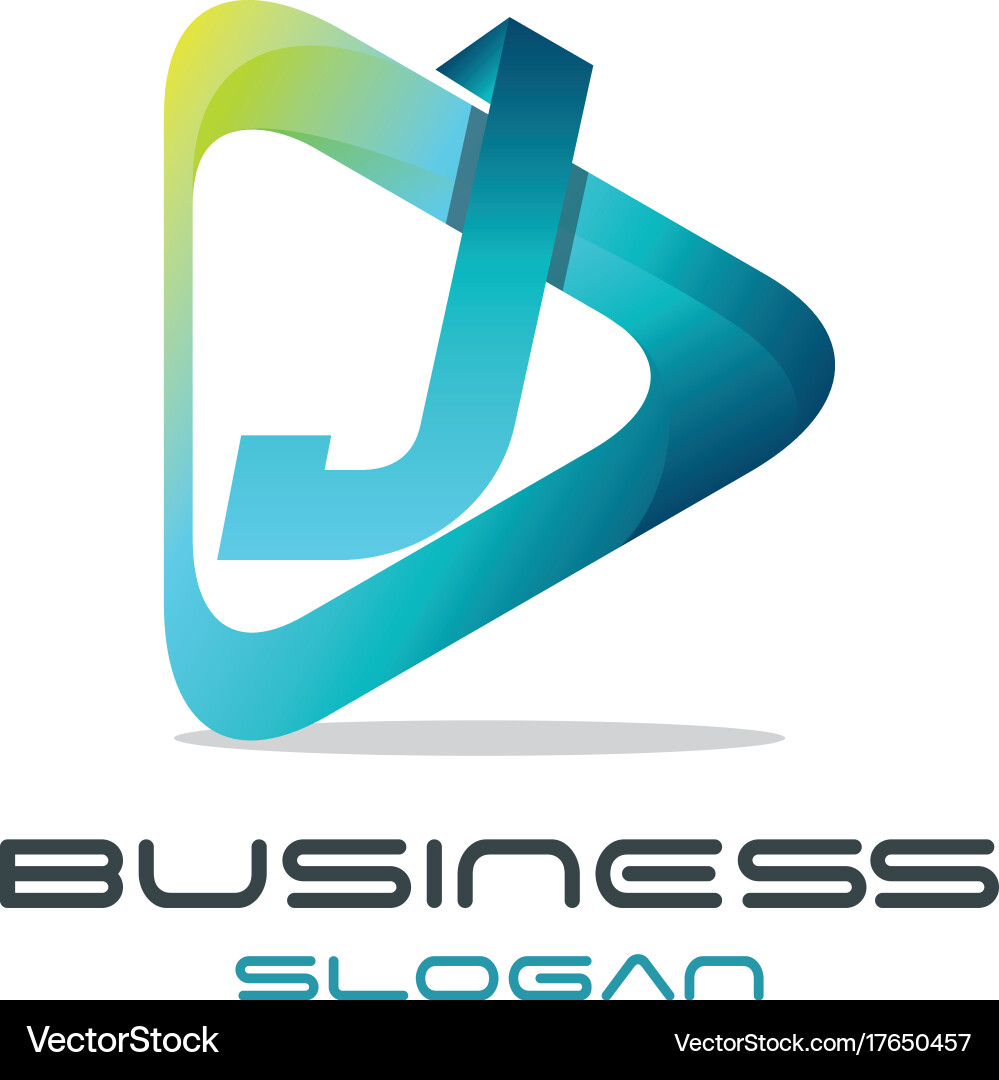 Letter j media logo Royalty Free Vector Image - VectorStock