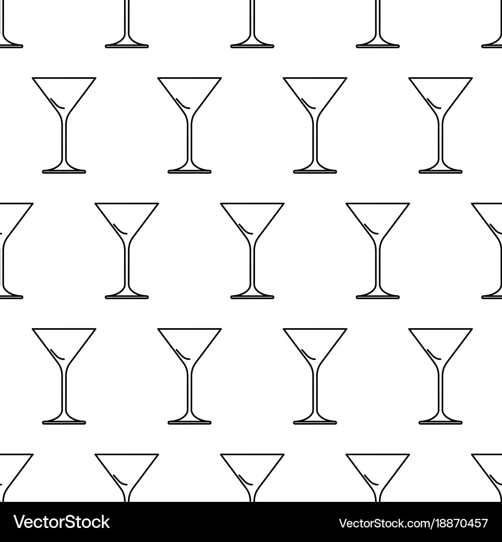 Martini Glass Pattern Royalty Free Vector Image