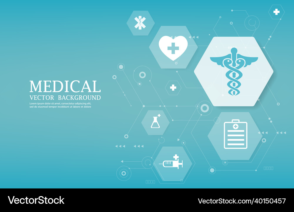 Medical technology background Royalty Free Vector Image
