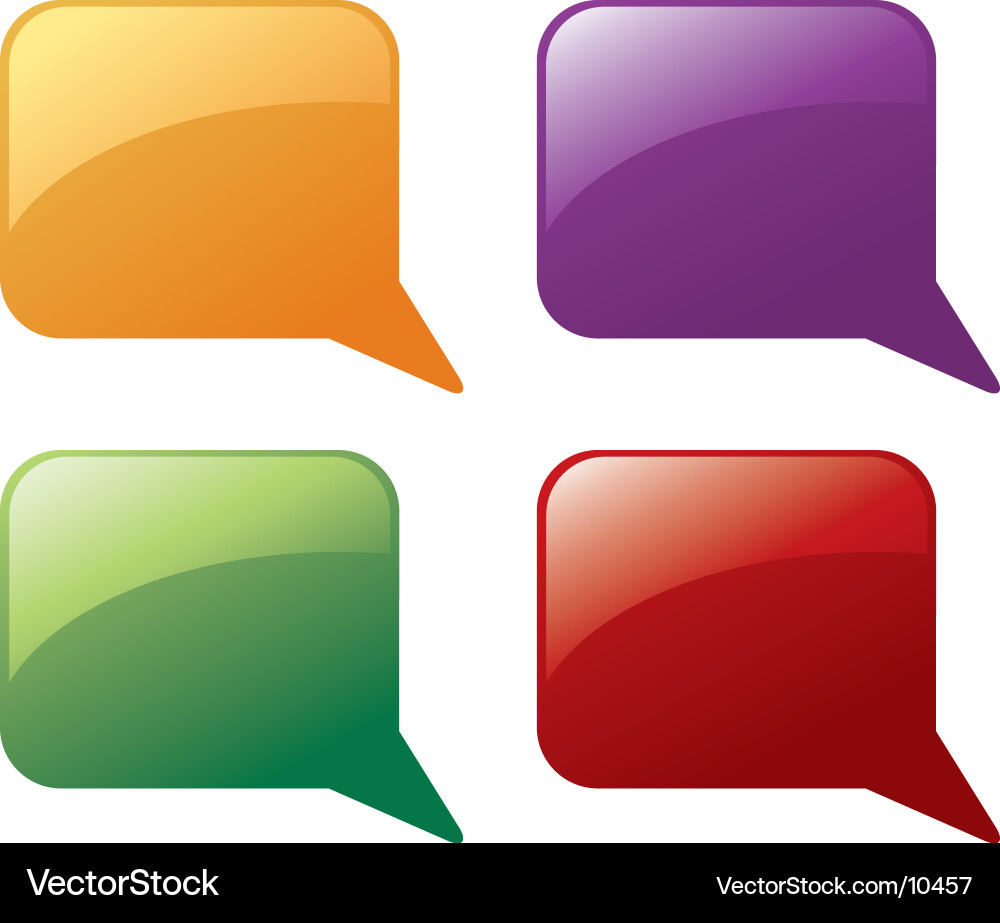 Message balloons Royalty Free Vector Image - VectorStock