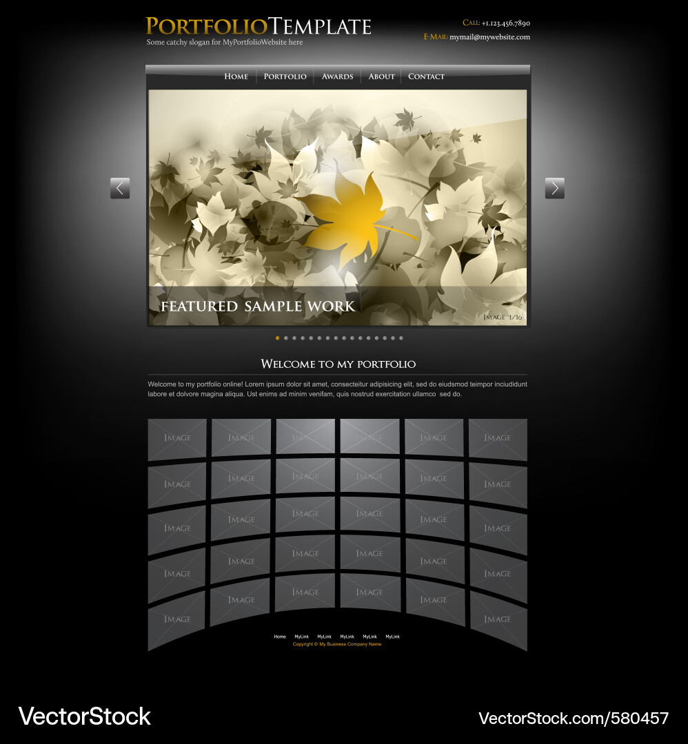 Modern Portfolio Template Royalty Free Vector Image