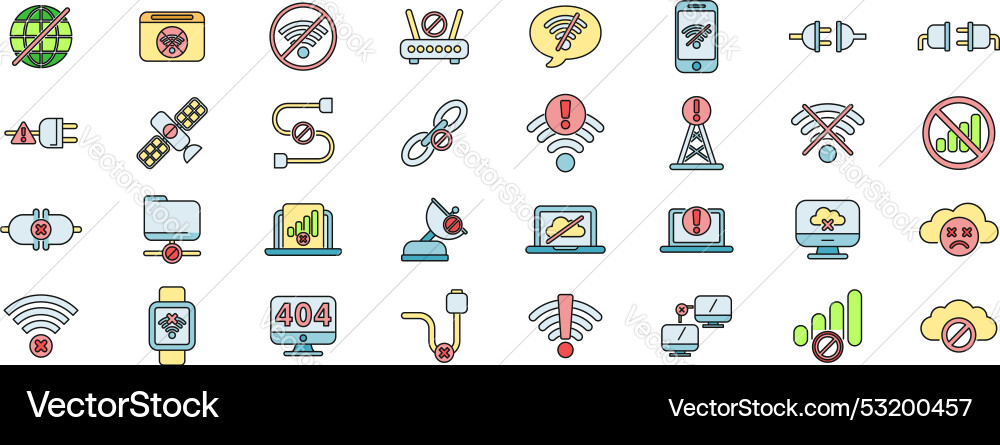 Network Offline Symbol Vector Images (over 960)
