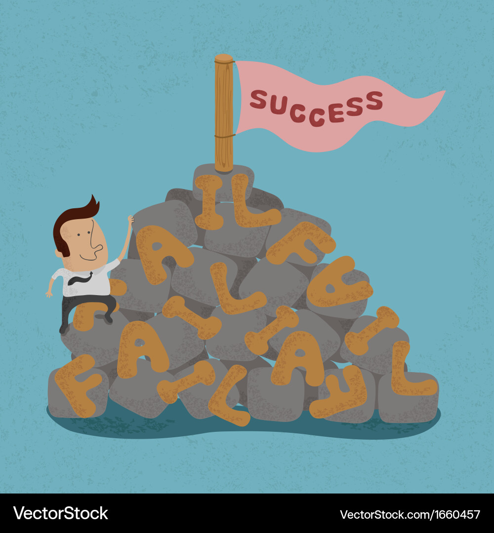 Overcoming Obstacles to Success Royalty Free Vector Image