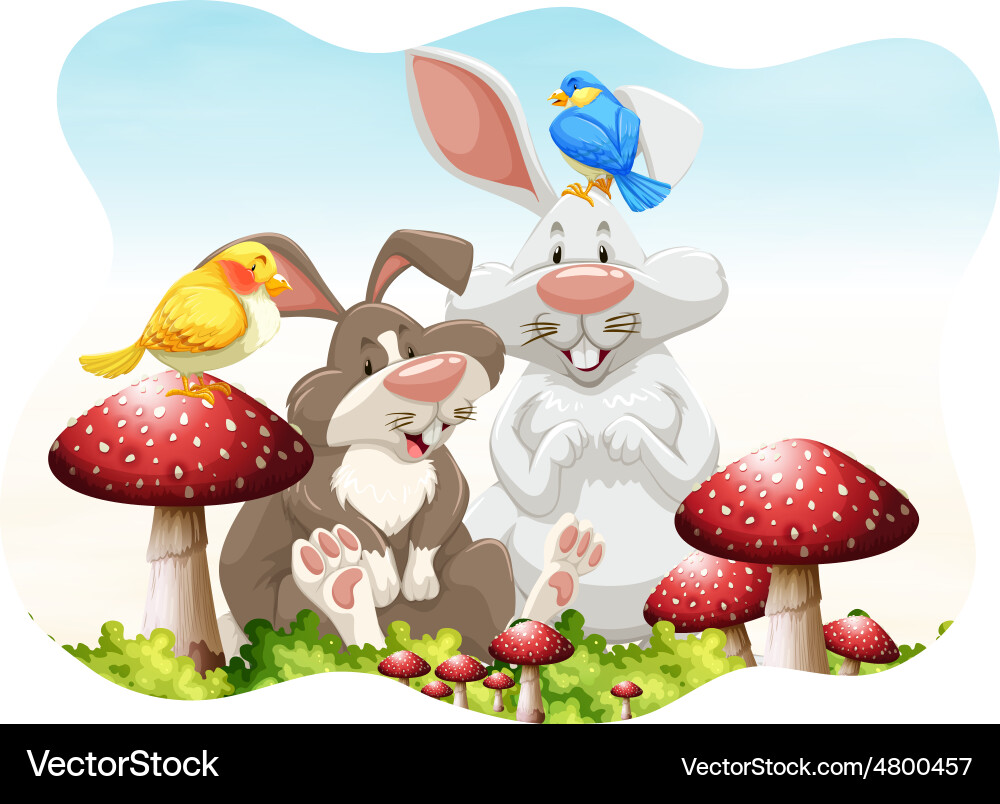 Rabbits Royalty Free Vector Image - VectorStock