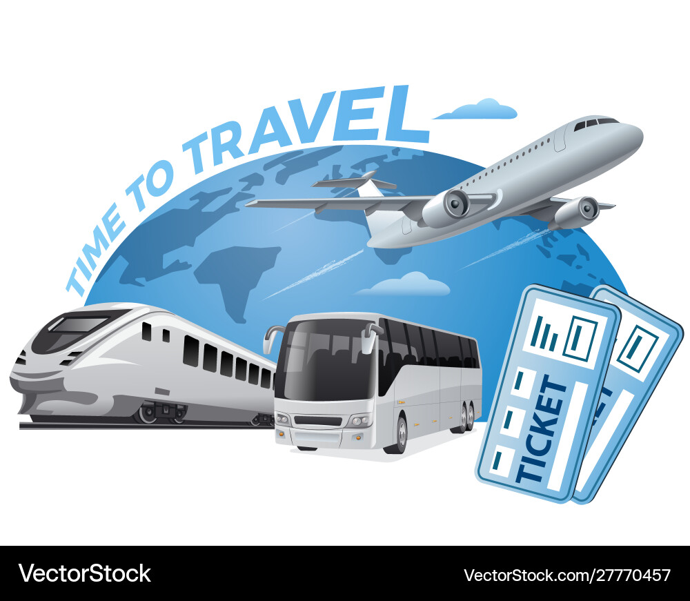 Travel and transport Royalty Free Vector Image