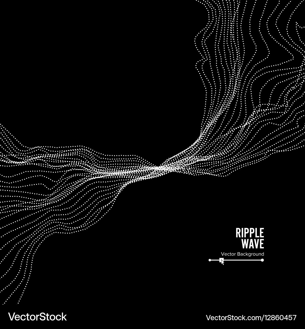 Wave background ripple grid Royalty Free Vector Image