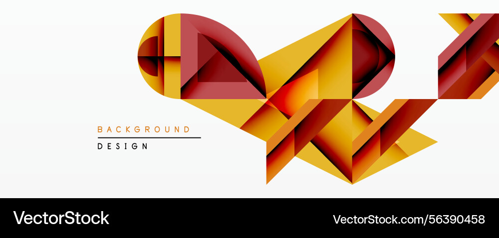 Abstract geometric design features overlapping Vector Image