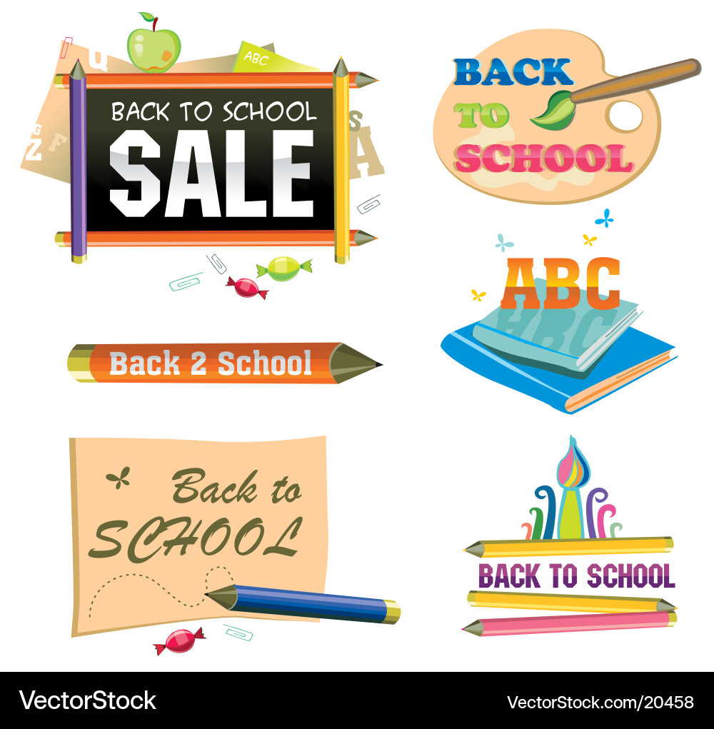 Back to School Icons Royalty Free Vector Image