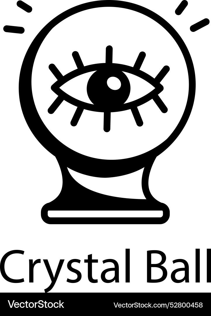 Crystal ball Royalty Free Vector Image - VectorStock