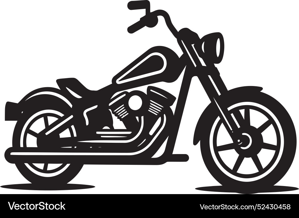 Dynamic rider silhouettedetailed chopper Vector Image