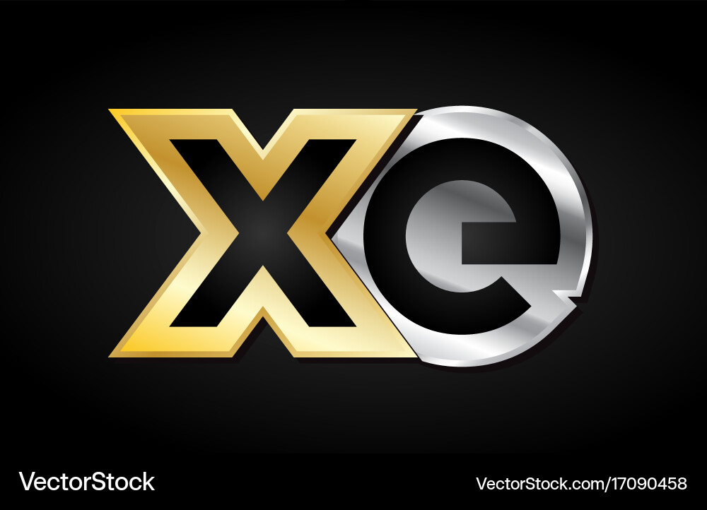 Gold silver letter joint logo icon alphabet design