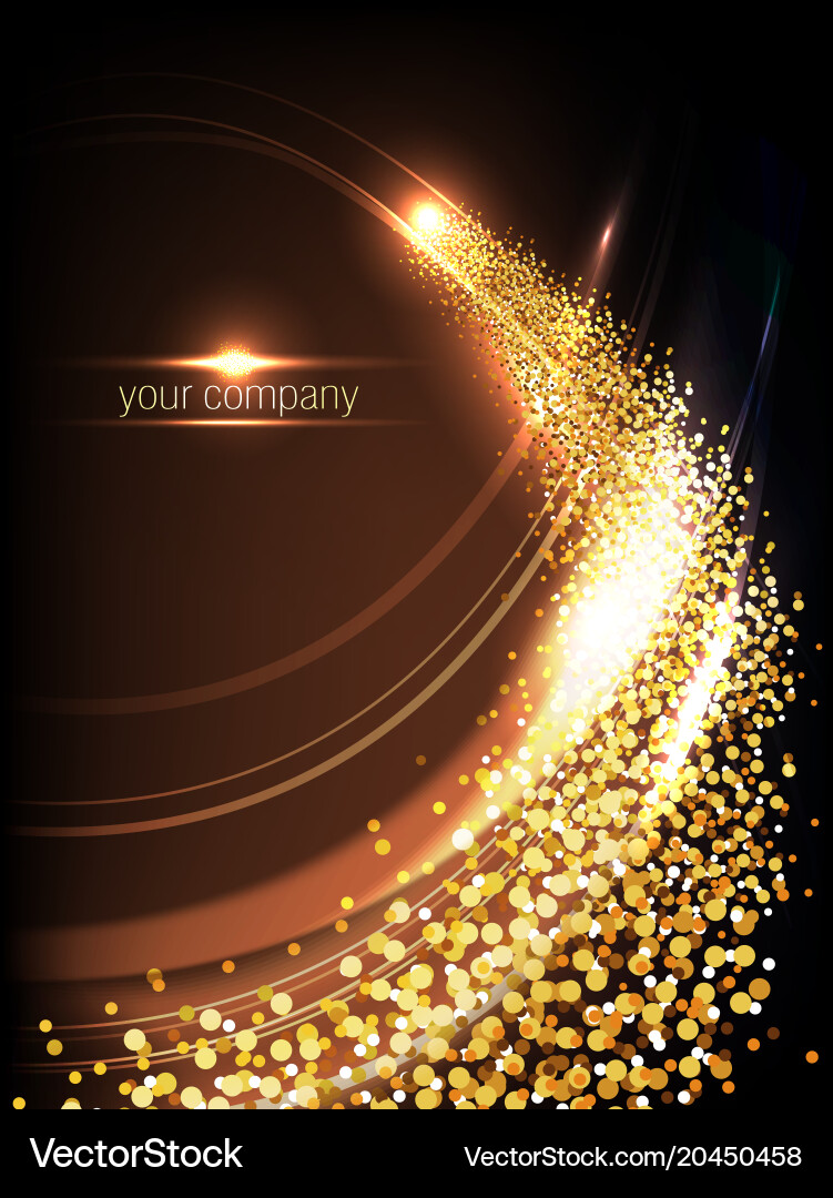 Golden Fire Waves Royalty Free Vector Image - VectorStock