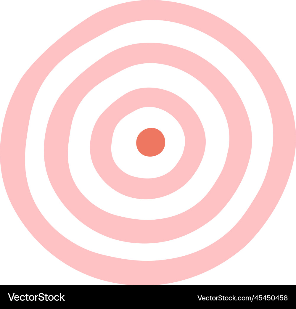 Hand drawn simple circle line flat icon Royalty Free Vector