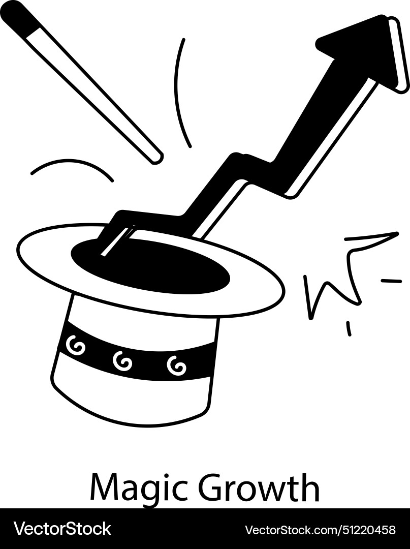 Magic growth Royalty Free Vector Image - VectorStock