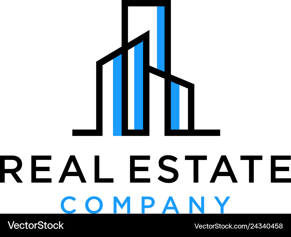 Modern Real Estate Symbol Royalty Free Vector Image