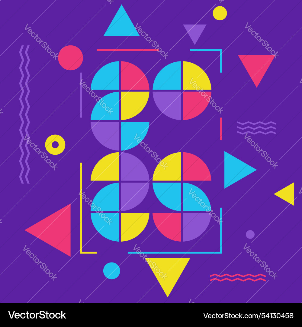 New year 2025 banner abstract background Vector Image