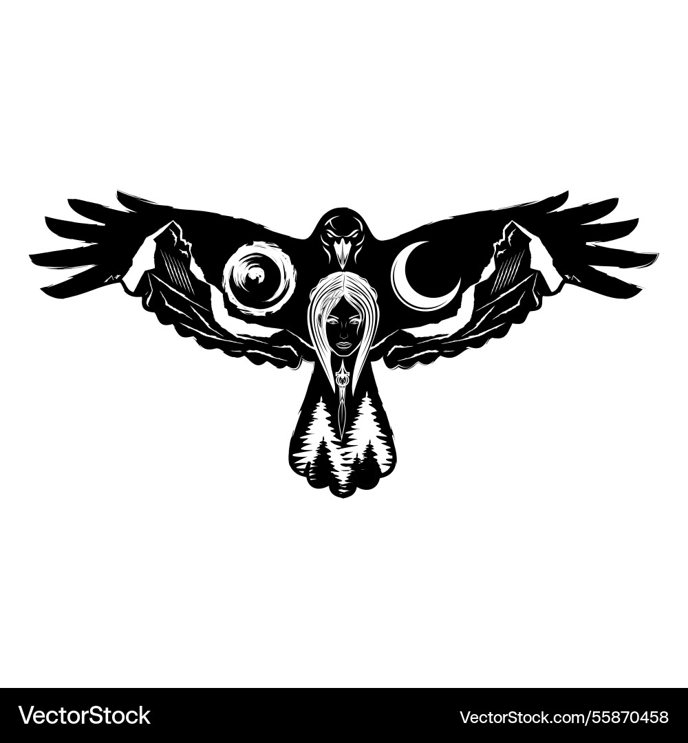 Rawen 2024 0005 Royalty Free Vector Image - VectorStock