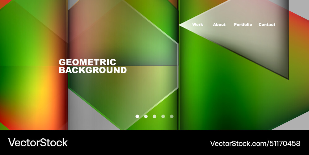 Symmetrical pattern of green and red triangles Vector Image