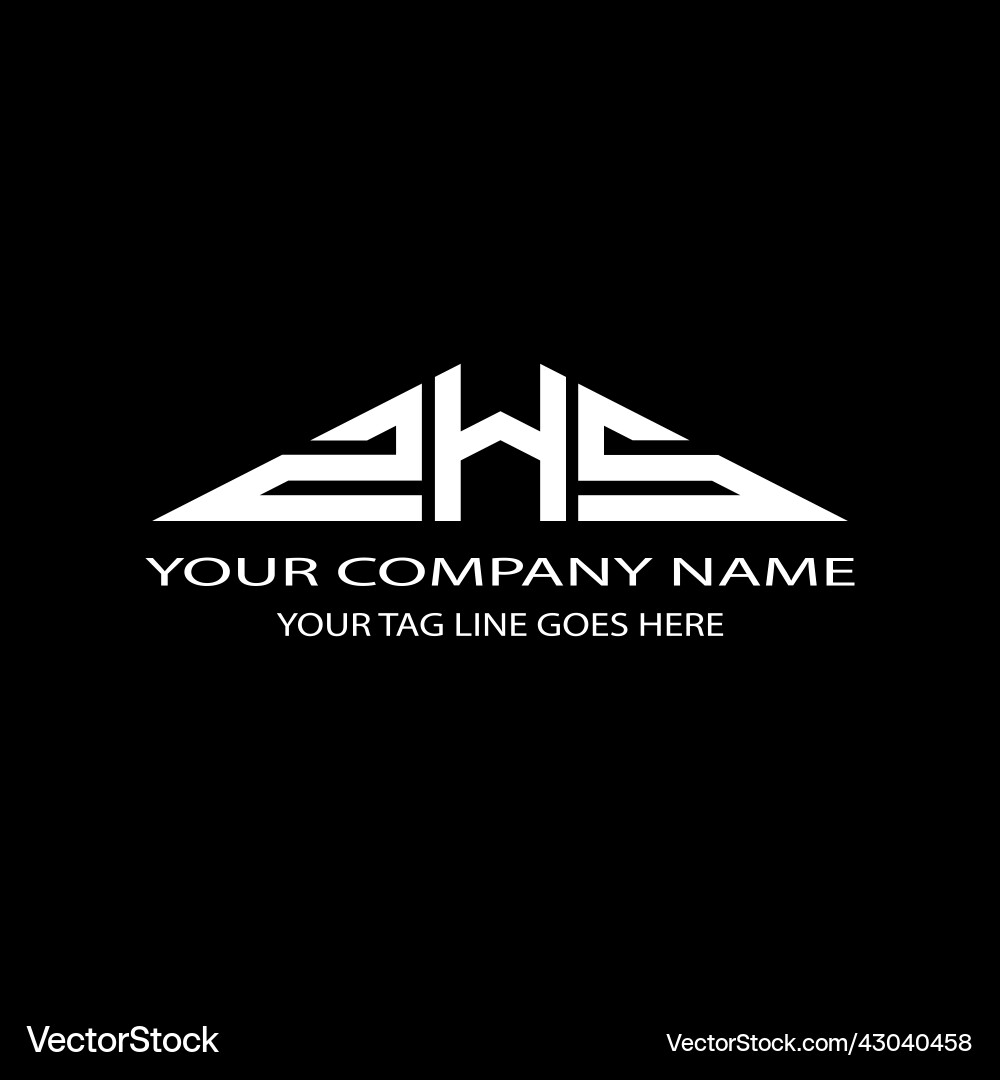 Zhs letter logo creative design with graphic Vector Image