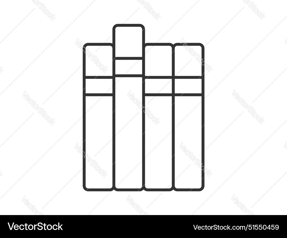 A library theme icon with books arranged Vector Image