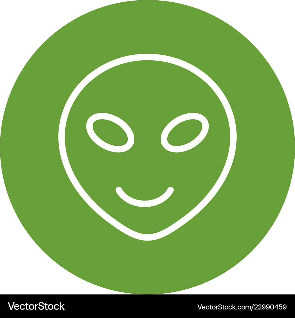 Alien emoji icon Royalty Free Vector Image - VectorStock