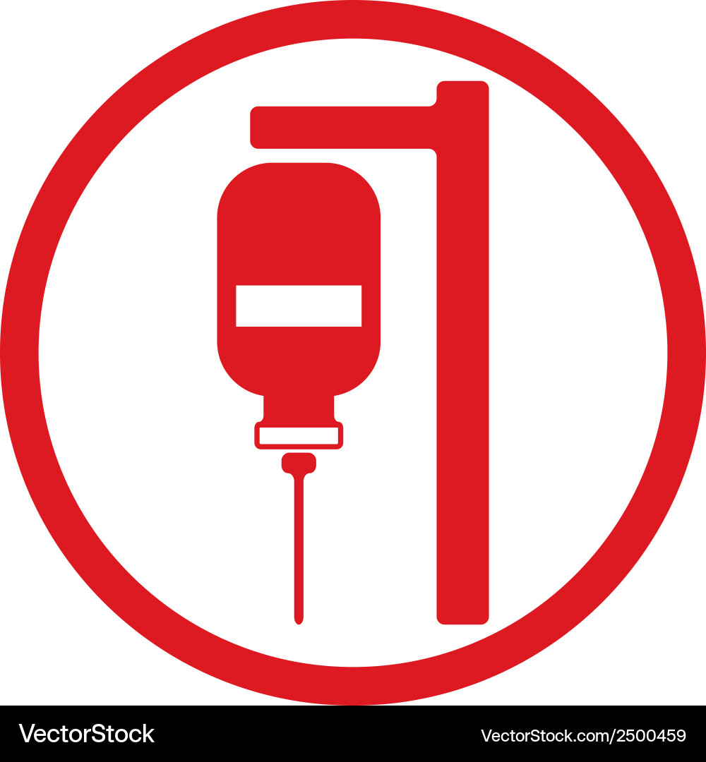Blood transfusion icon isolated Royalty Free Vector Image