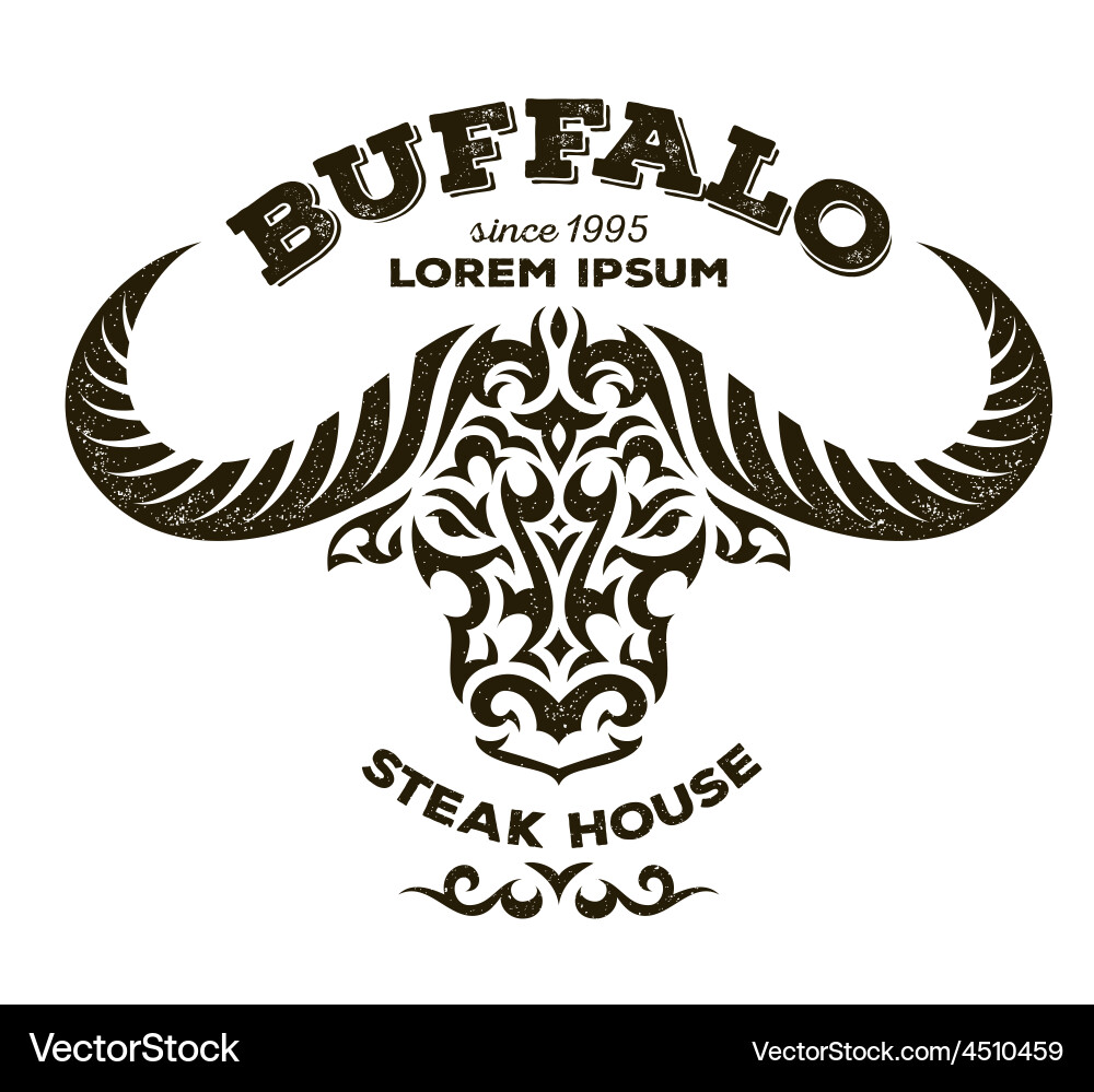 Buffalo logo Royalty Free Vector Image - VectorStock