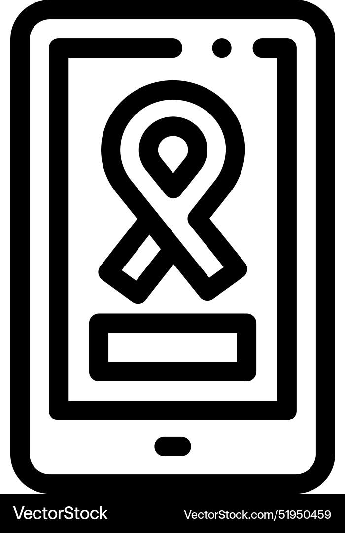 Cancer icon thin linear style design isolated on Vector Image